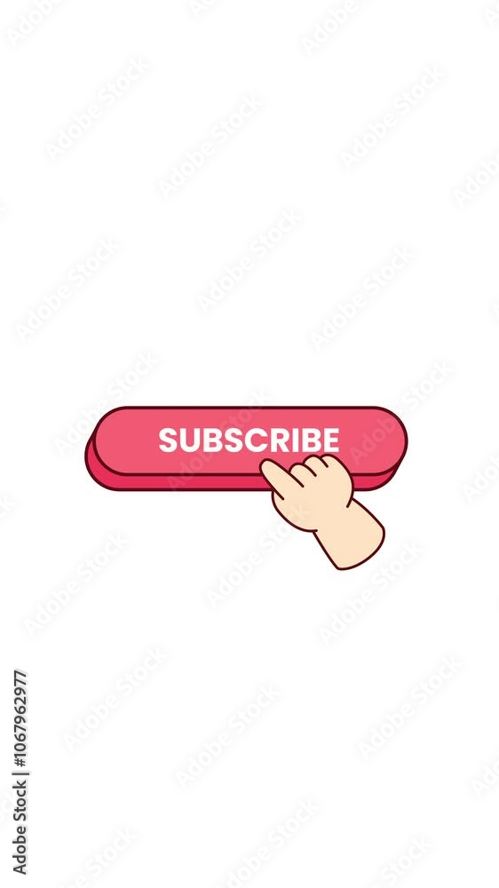 cute style subscribe animationwith hand for kids channel, subscribe ...