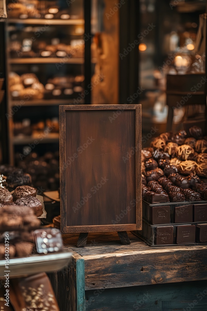 nuts and spices with a billboard mockup with a blank screen in a store ...