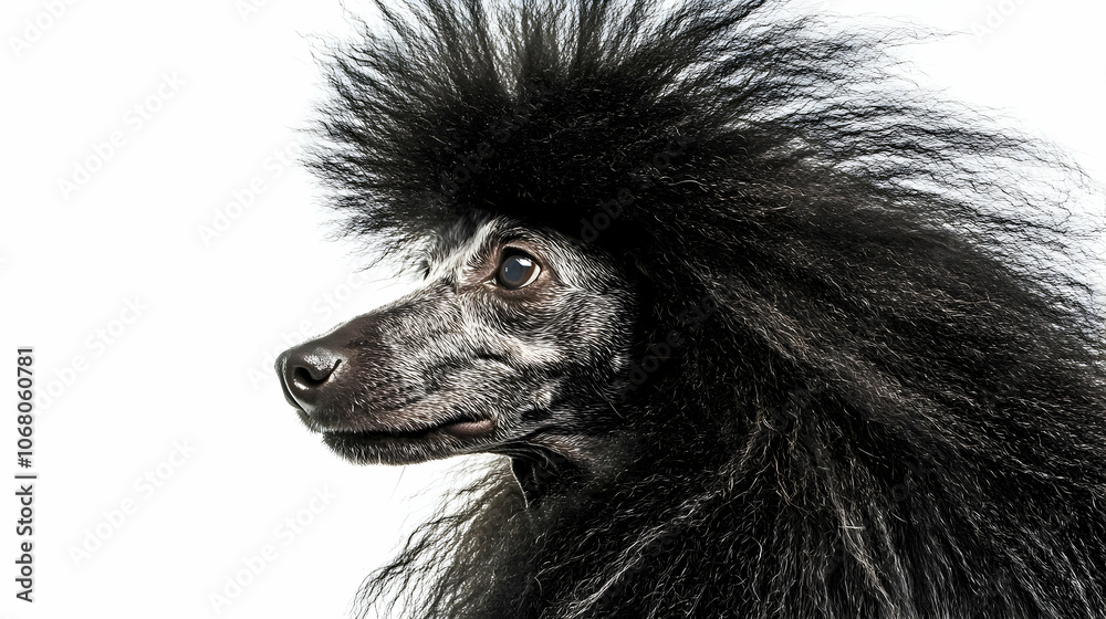 Black Poodle with Crazy Hair: A black poodle with a wild, crazy hairdo ...