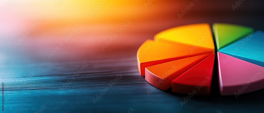 Business plan presentation with a pie chart, showcasing projected ...
