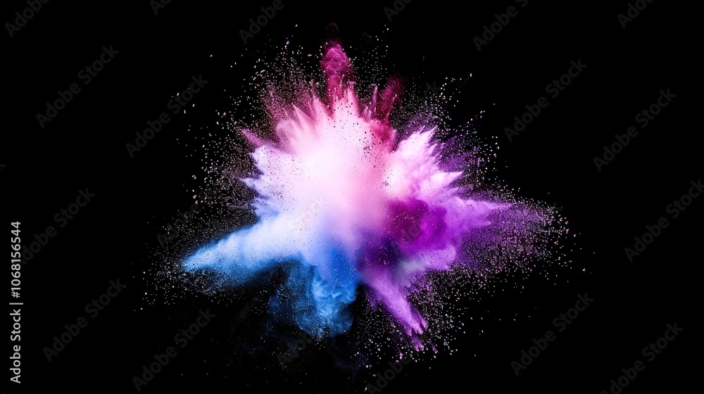 Colored Powder Explosion in the Background - a vibrant and exciting ...