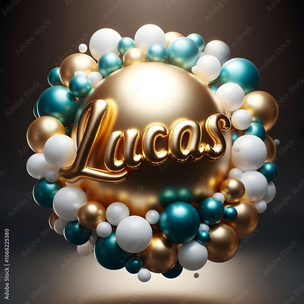 Description: This image features the name "Lucas" rendered in a bold ...
