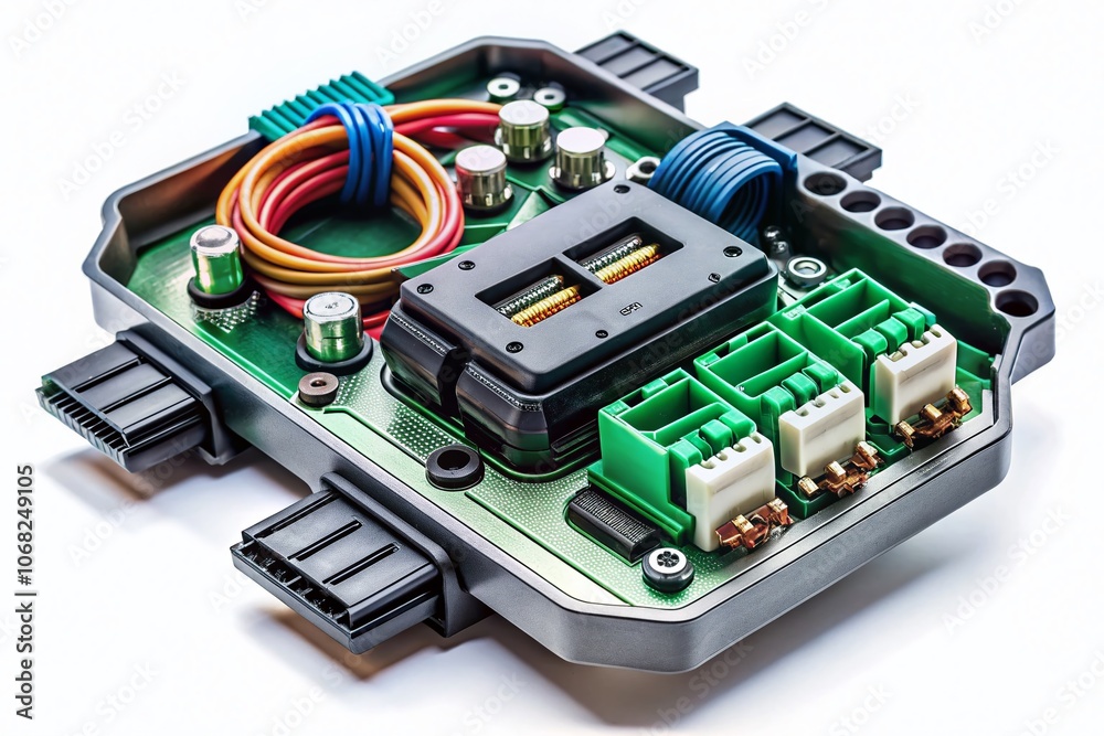 Body Control Module Isolated on Clean White Background for Automotive ...