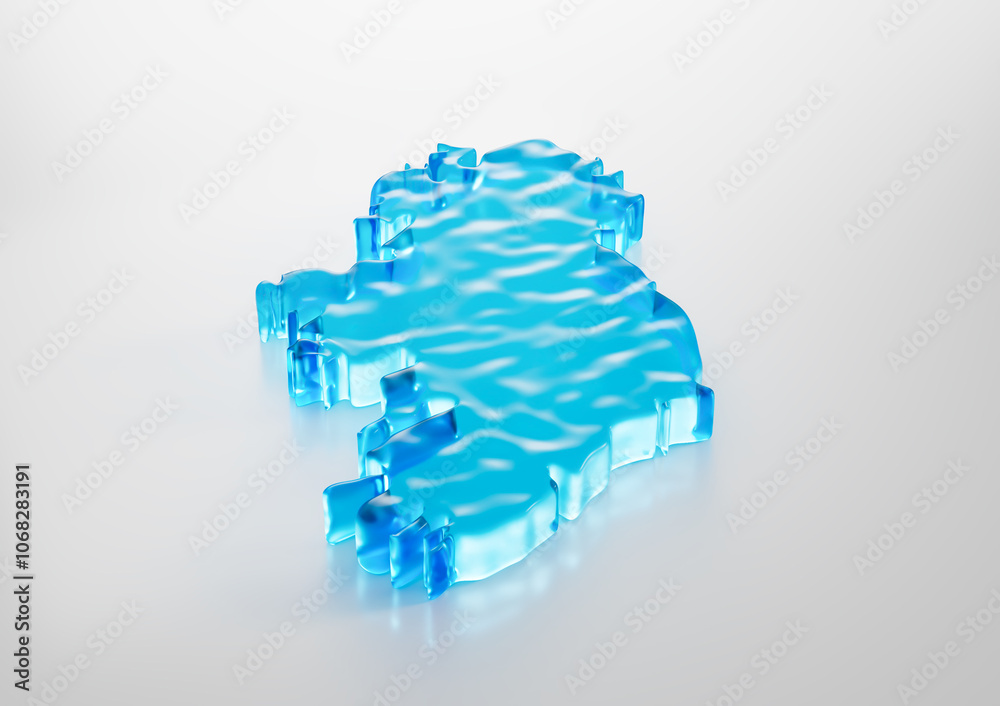 Water Ice Map Of Ireland Global Warming Melting Glacier In Deep Ocean ...