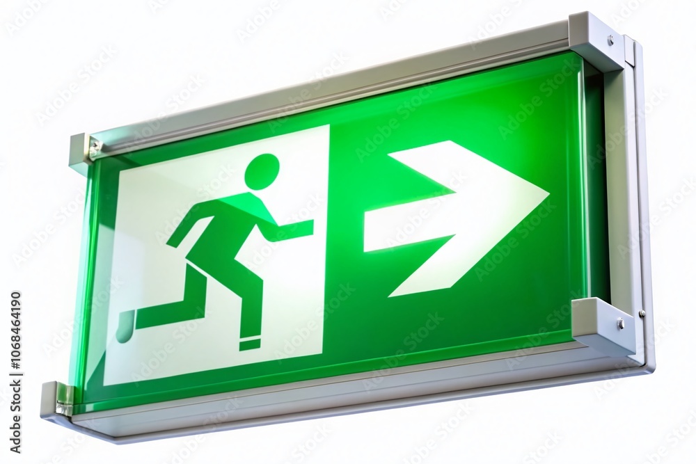 Emergency Exit Left Sign Icon on Transparent Background for Safety ...