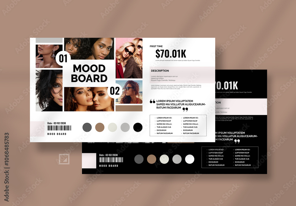 Portfolio Moodboard Template Stock Template | Adobe Stock