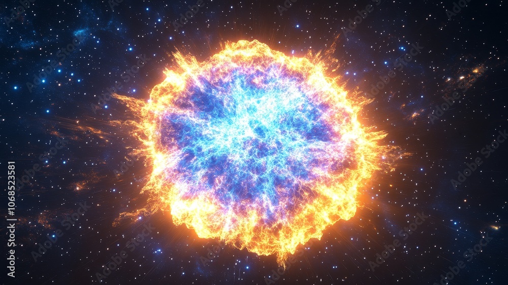 A Star is Born: A Nova's Explosive Birth.Concept of creation, rebirth ...