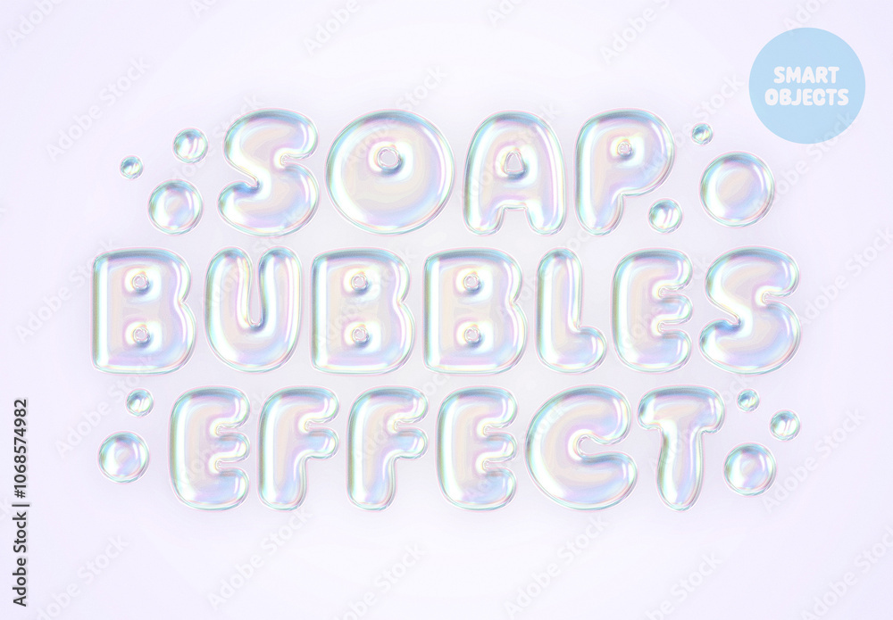 Soap Bubbles Text & Logo Effect Mockup Stock Template | Adobe Stock