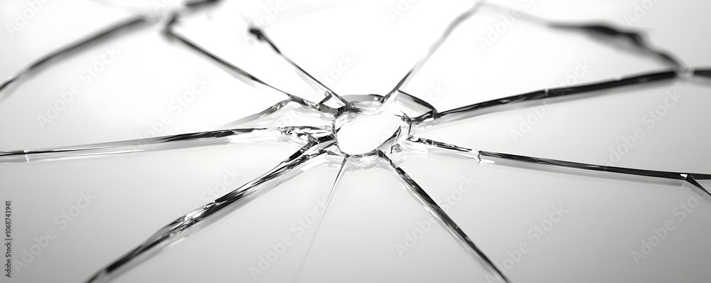 Shattered Glass Chaos - Cracked Mirror with Scattered Shards and ...