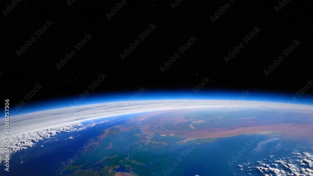 Stunning view of planet Earth from space showing blue oceans, white ...