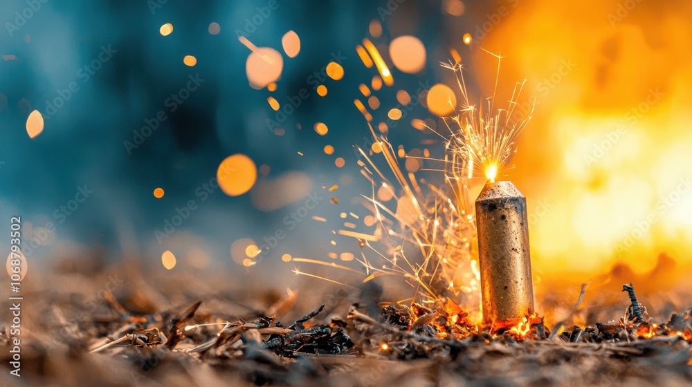 Scattered firework remnants near dry grass pose a fire hazard and ...