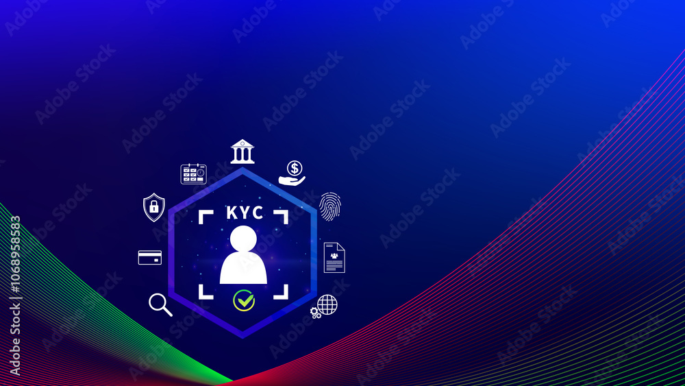 KYC, verification concept, KYC Know Your Customer Technology. Business ...
