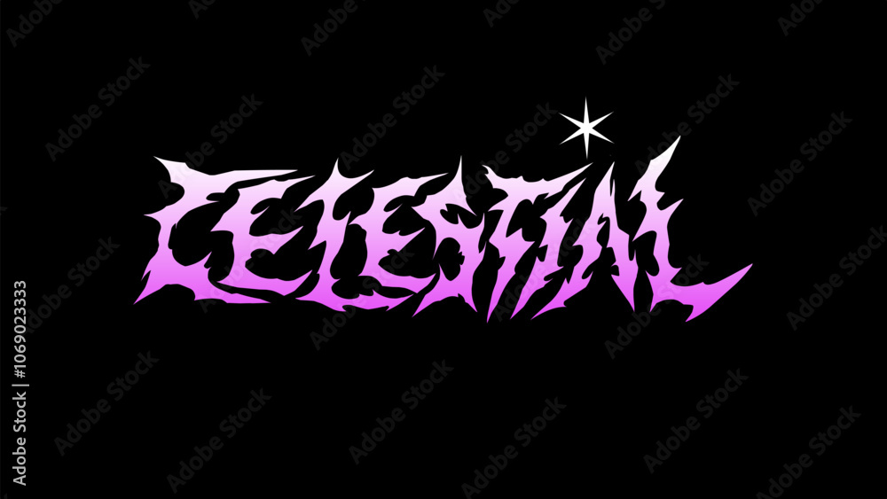 Celestial' vector typography design captures a bold, cosmic essence ...