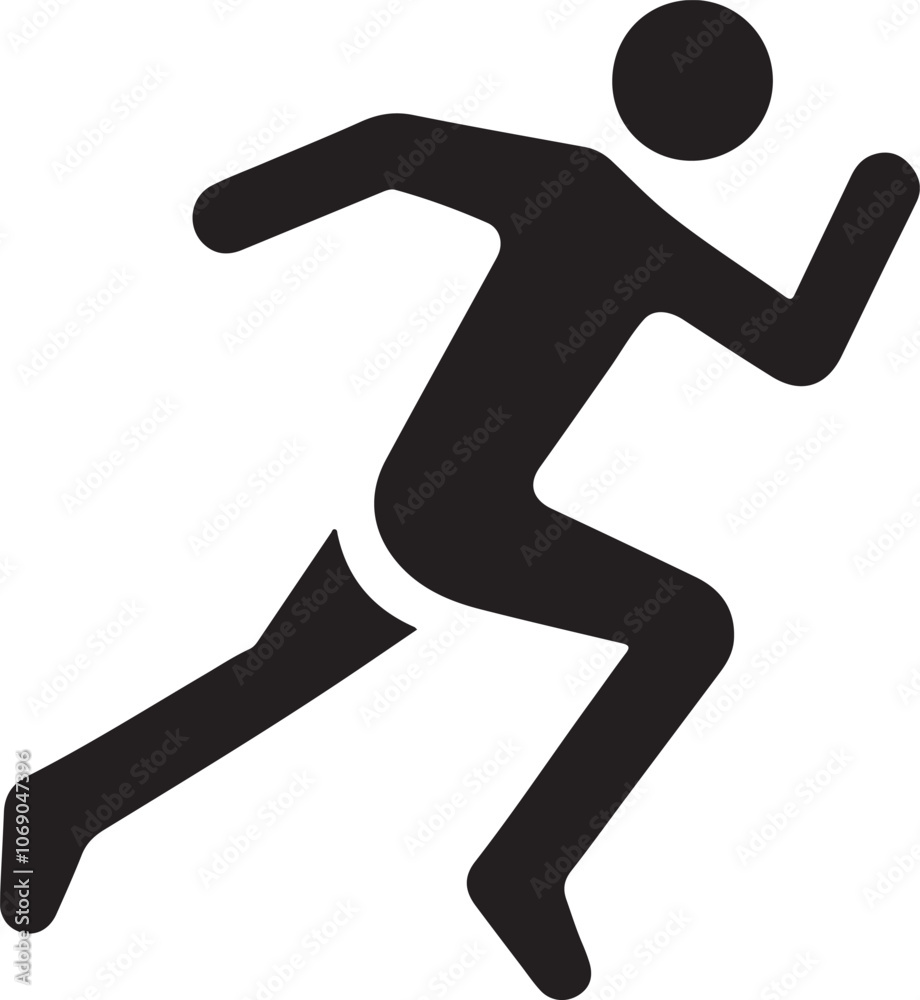 running man vector, running man Silhouette, running man icon set ...