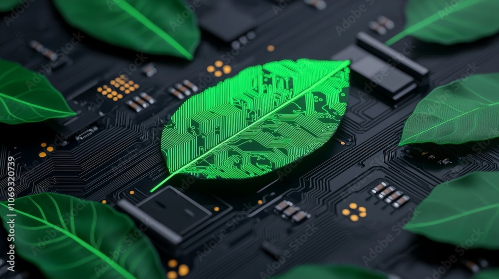 Photo & Art Print In these bionic leaf textures, circuitlike pathways ...