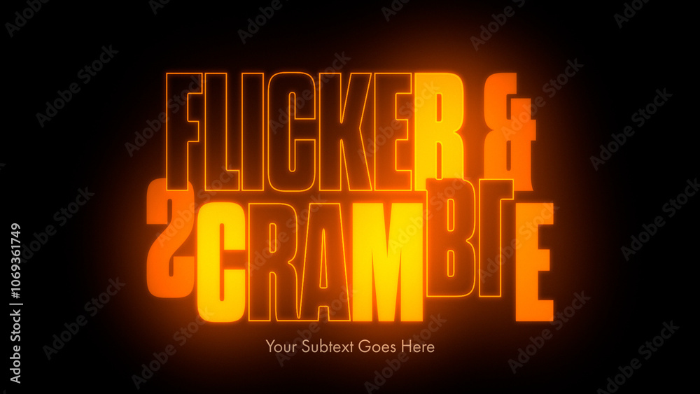Flicker and Scramble Titles Stock Template | Adobe Stock