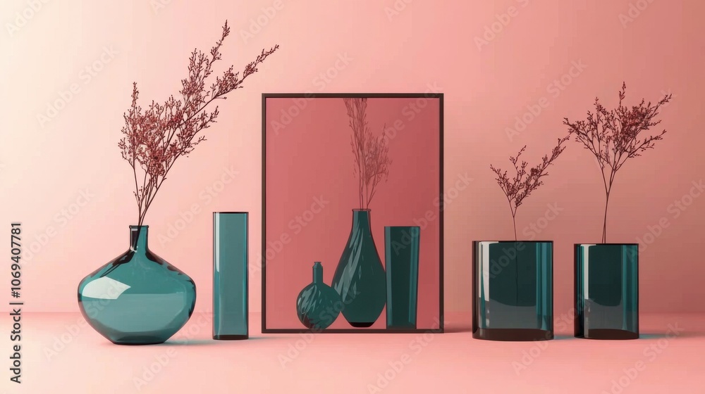 "Minimalistic Hanging Photo Frame with Clean Design on a Solid Wall ...