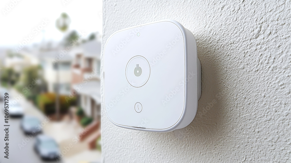 Smart home energy monitoring device mounted on wall, showcasing modern ...