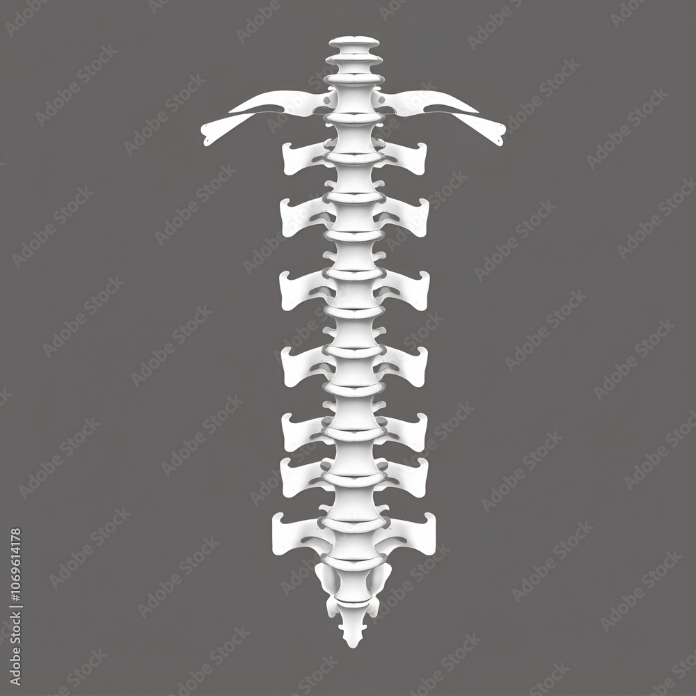 Healthy lumbar vertebrae. Different views. Labeled illustration Stock ...