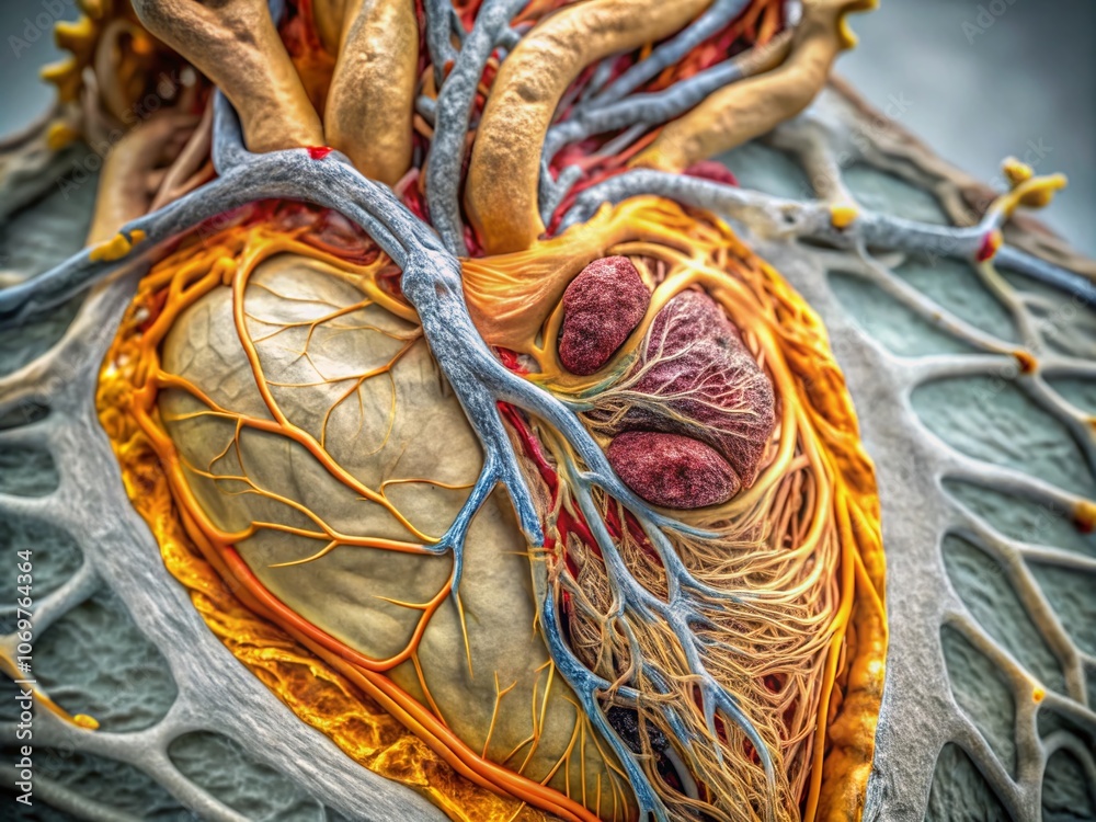 Macro Photography of Cardiac Electrical Pathways Illustrating Type 2 AV ...