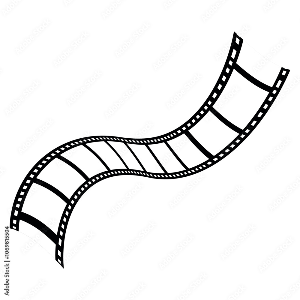 movies film background with flim roll. 3d flim roll. Film strip vector ...