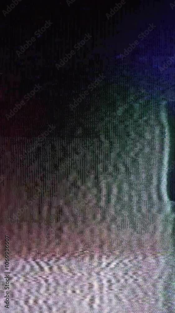 4K Vertical Vintage TV broadcast interference from early 90s Halloween ...