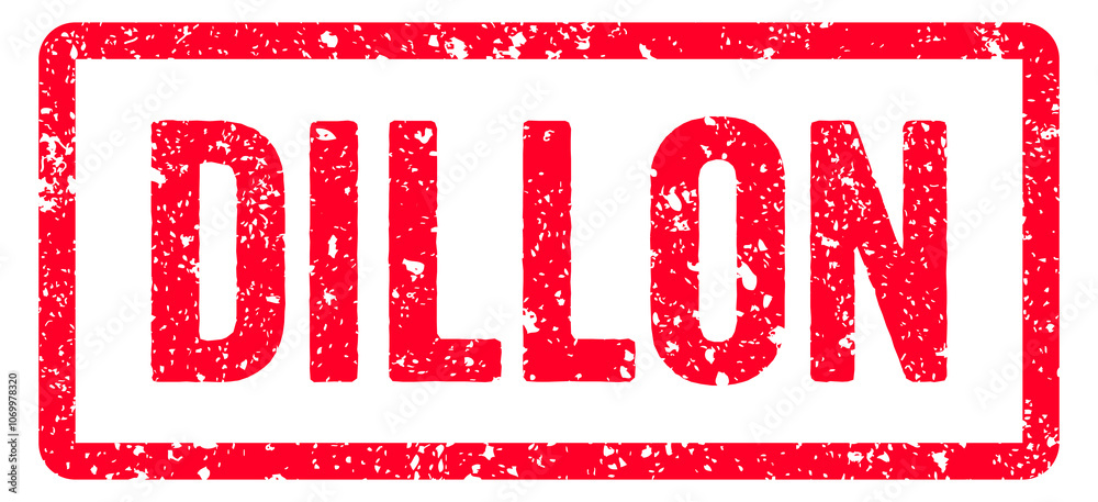 Poster Dillon Stamp Transparent Seal, Red Grunge Dillon Word Rubber ...