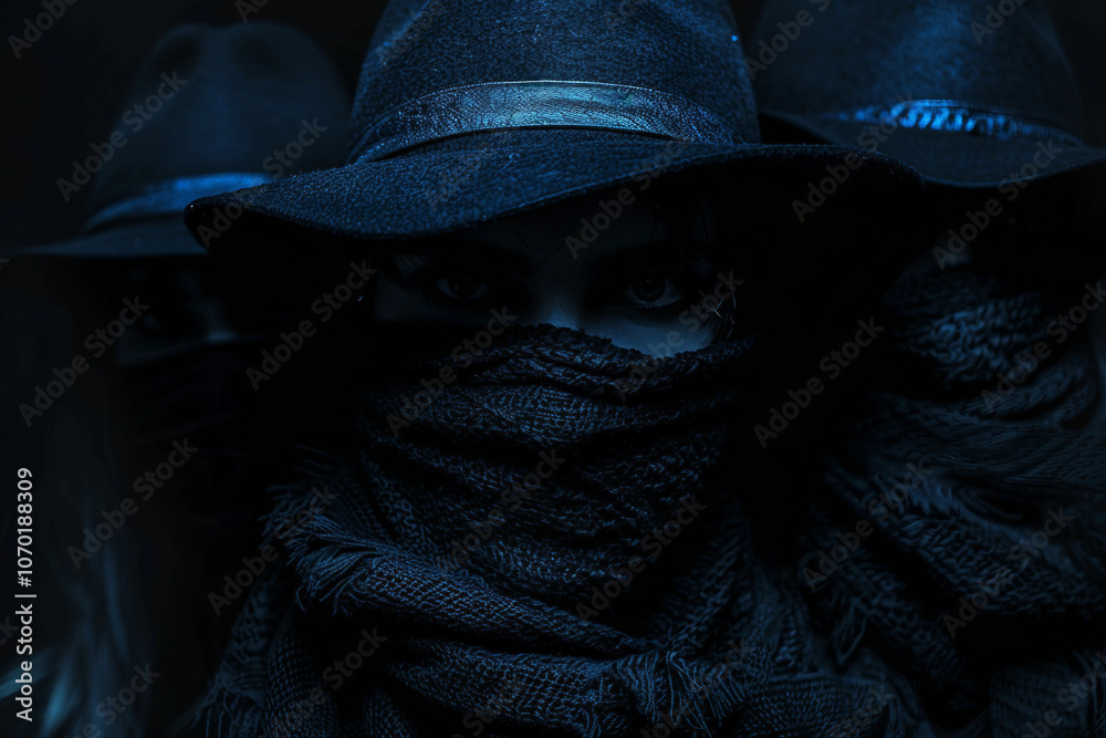 Generative AI Image of Mysterious Criminal Gang in Dark Wild West ...