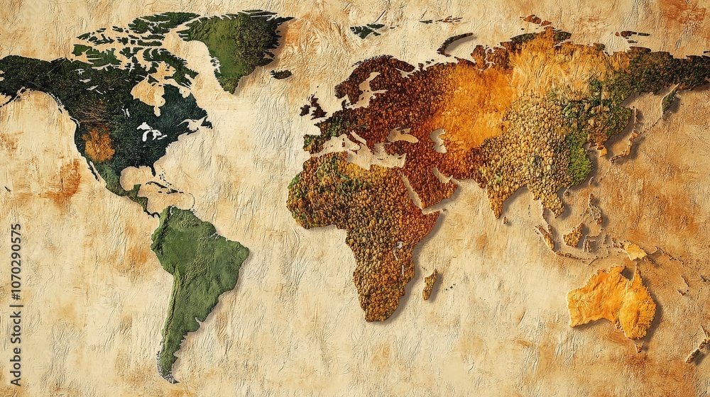 A global map showing areas heavily impacted by food insecurity and ...