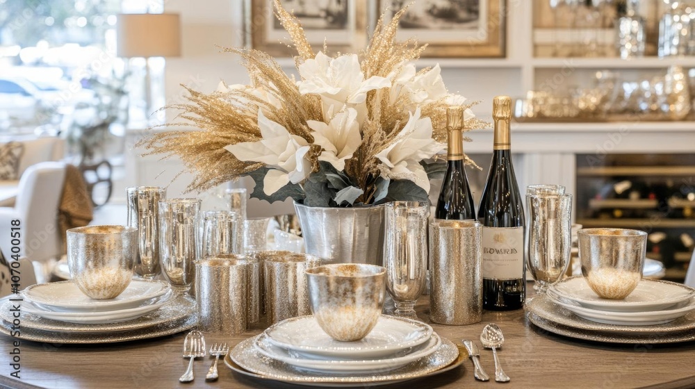 Chic holiday sale display with sparkling holiday decor, limitededition ...