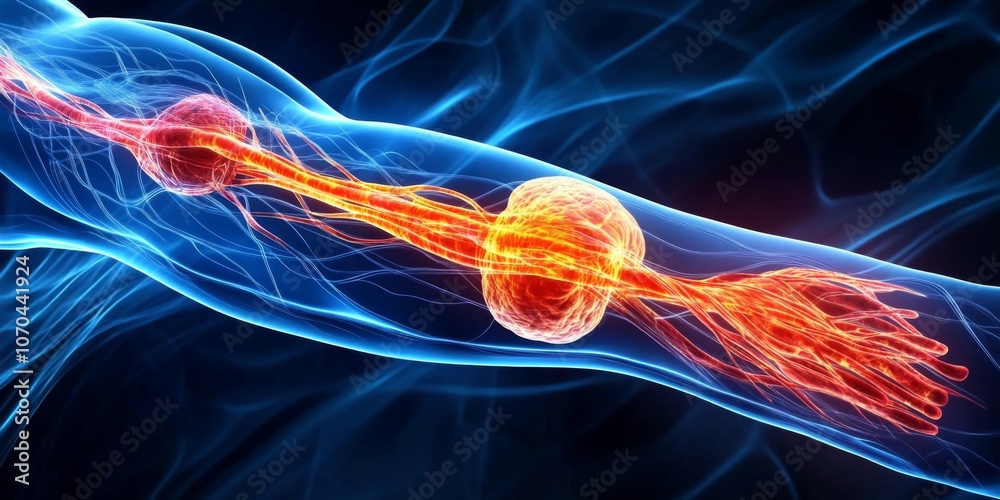 Deep Vein Thrombosis (DVT) The Vibrant 3D Rendering of Human Arm with ...