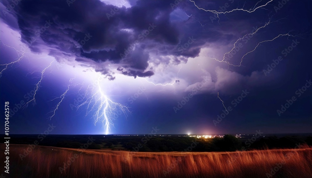 lightning thunder in the night sky background , lightning bolt ...