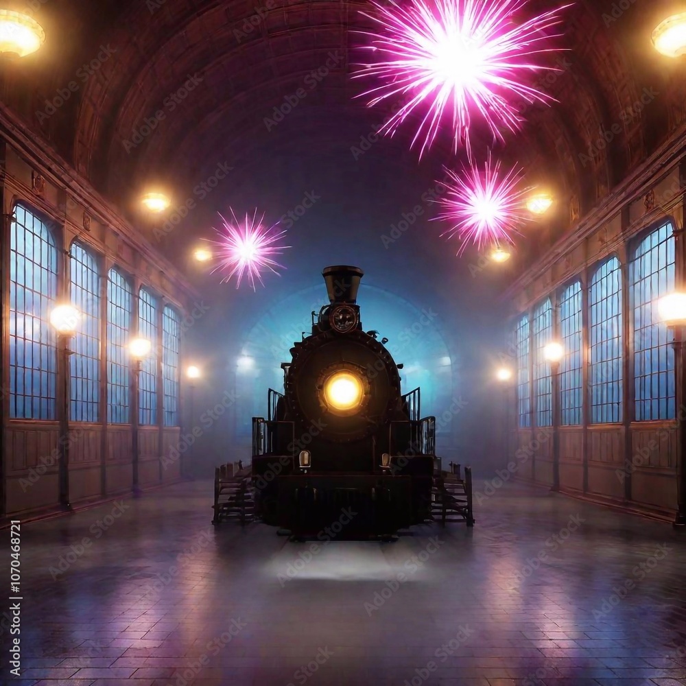 A fantastical New Year Eve gala in a steampunk train station, with ...