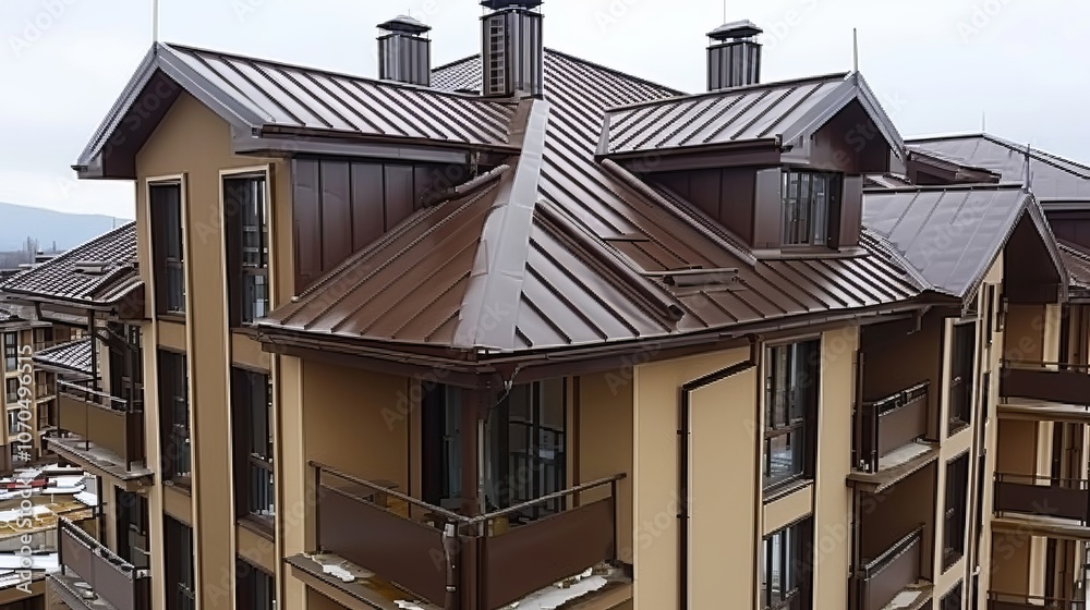 Rooftop polymer storm drainage system with integrated gutter for ...