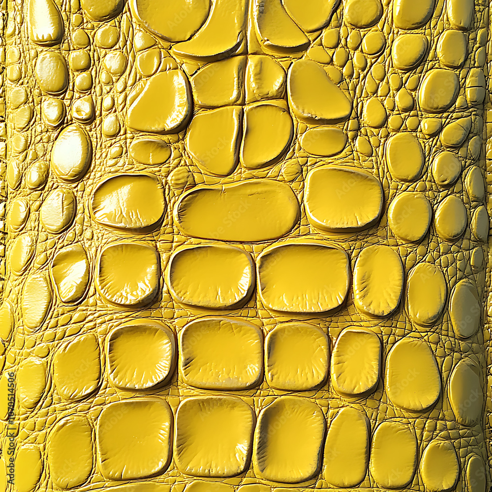 Bright yellow alligator skin texture showcasing unique patterns and ...