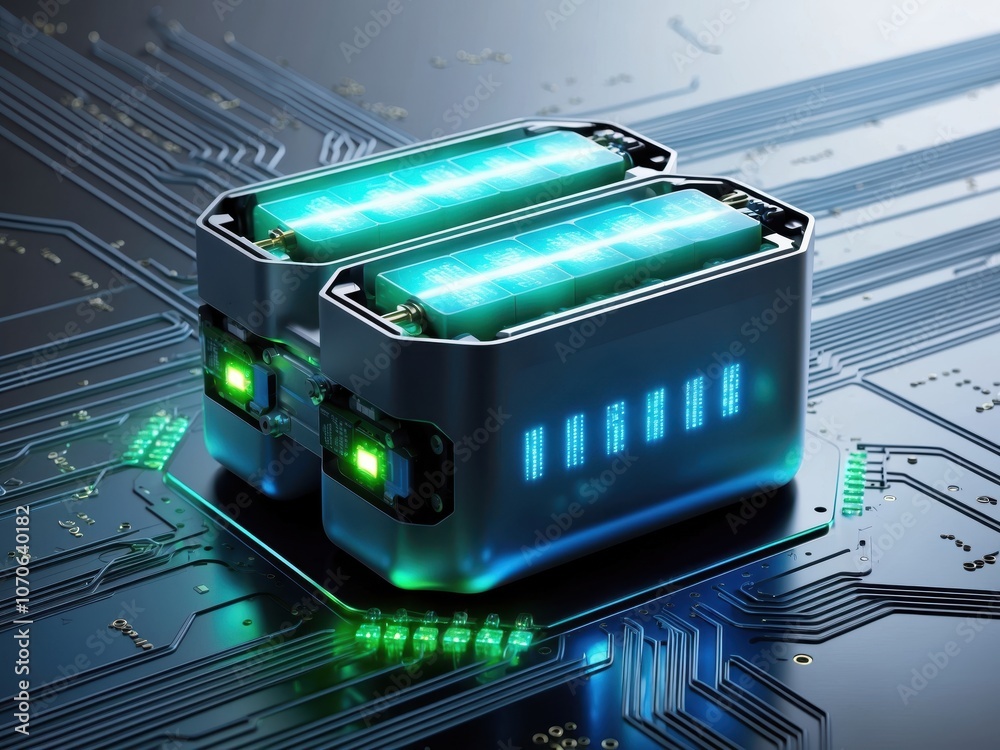 Futuristic Energy Storage Cell Detailed View of advanced power storage ...