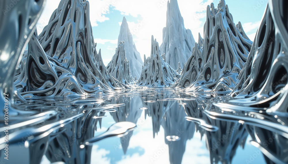 Mirror Distortions – abstract shapes that look like they’re reflected ...