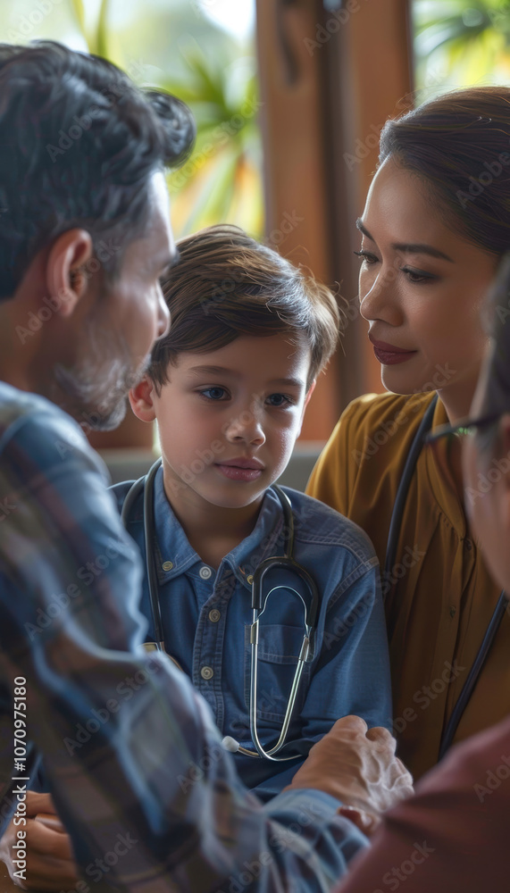 Pediatric Cardiologist Examining Child for Congenital Heart Valve ...