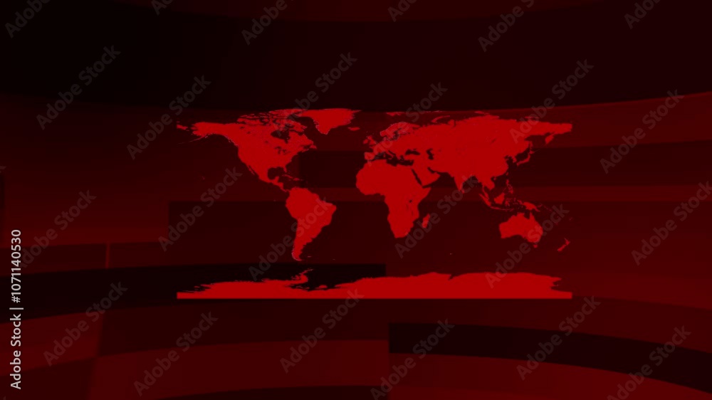 international news background animation. 3d rotated earth technology ...