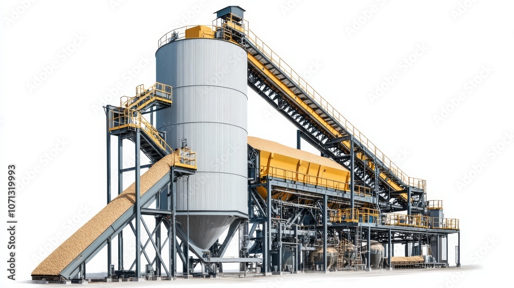 Grain Silo with Conveyor System high-definition image of a grain silo ...
