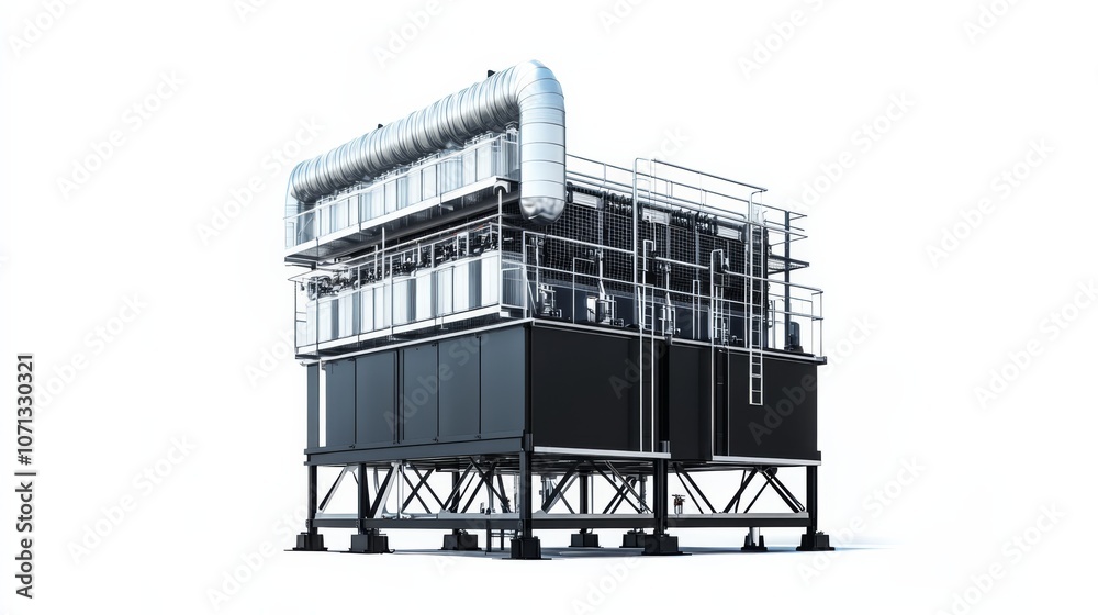 Foto de Industrial Air Filtration System: A 3D rendering of a robust ...