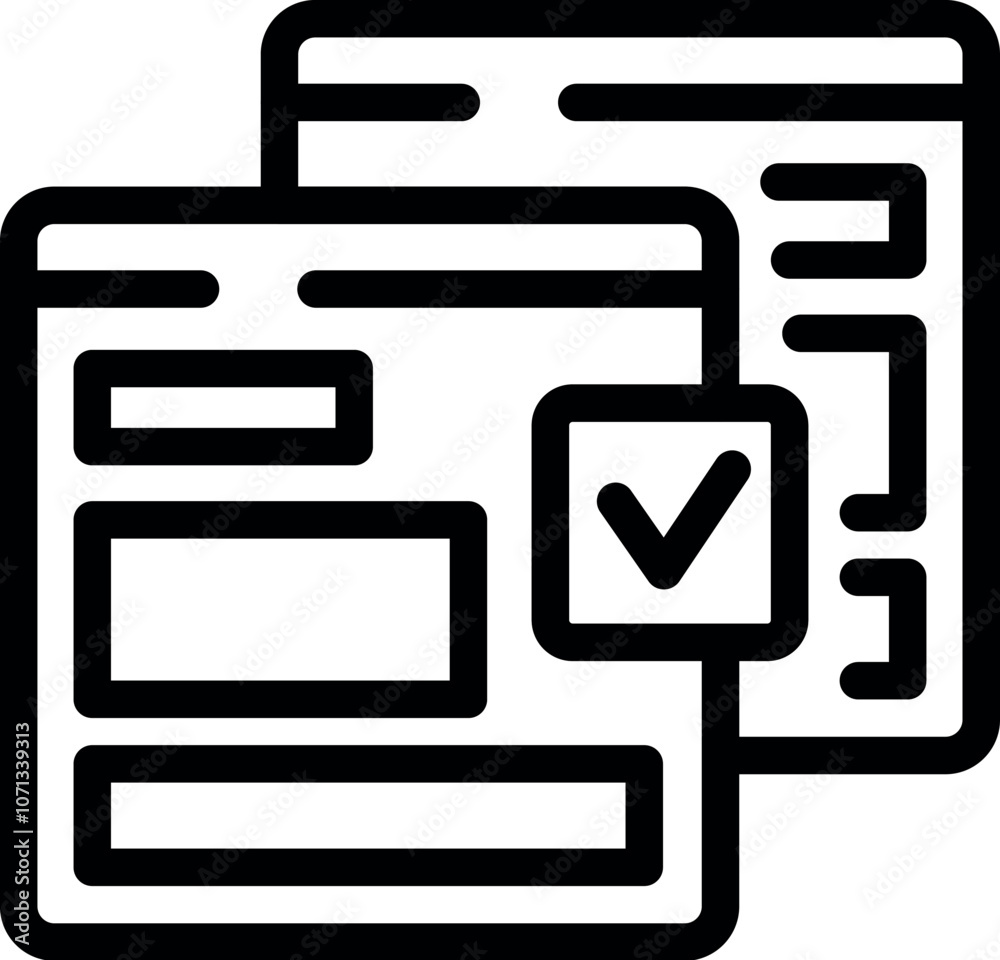 Web form is submitted successfully, showing a check mark icon ...