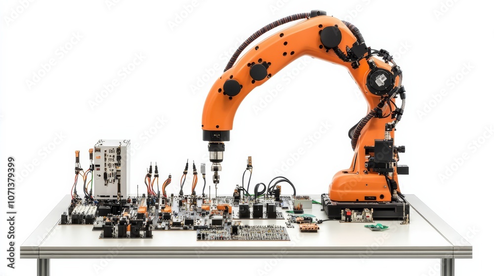Soldering Robot for Electronics Assembly full view of a robotic ...