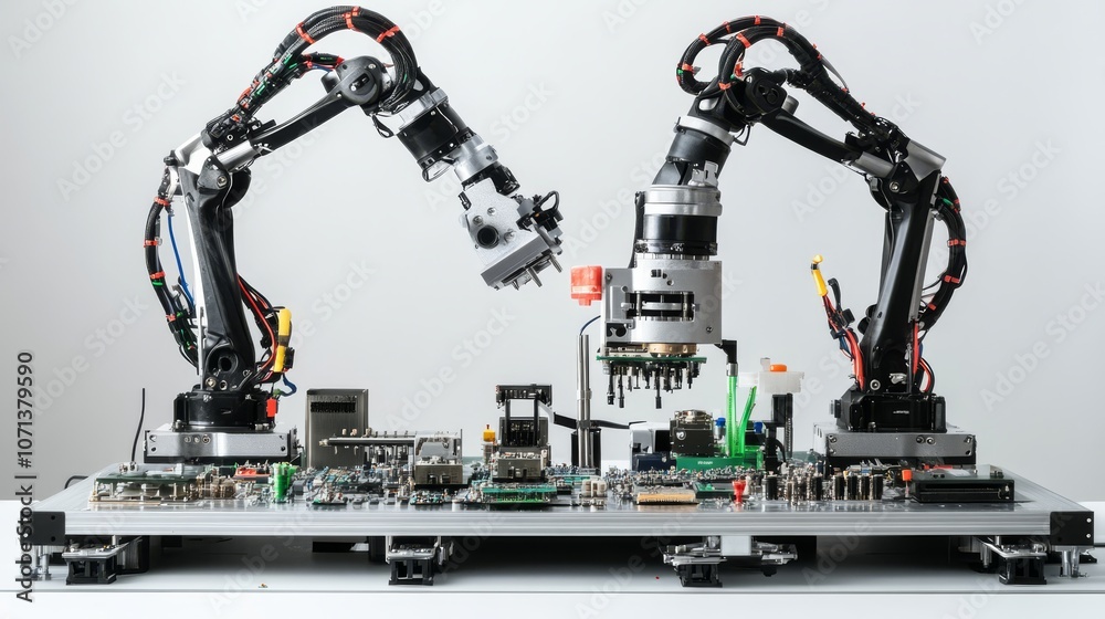 Soldering Robot for Electronics Assembly full view of a robotic ...