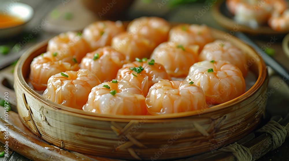 Har gow Cantonese shrimp dumplings a delicate translucent wrapper a ...