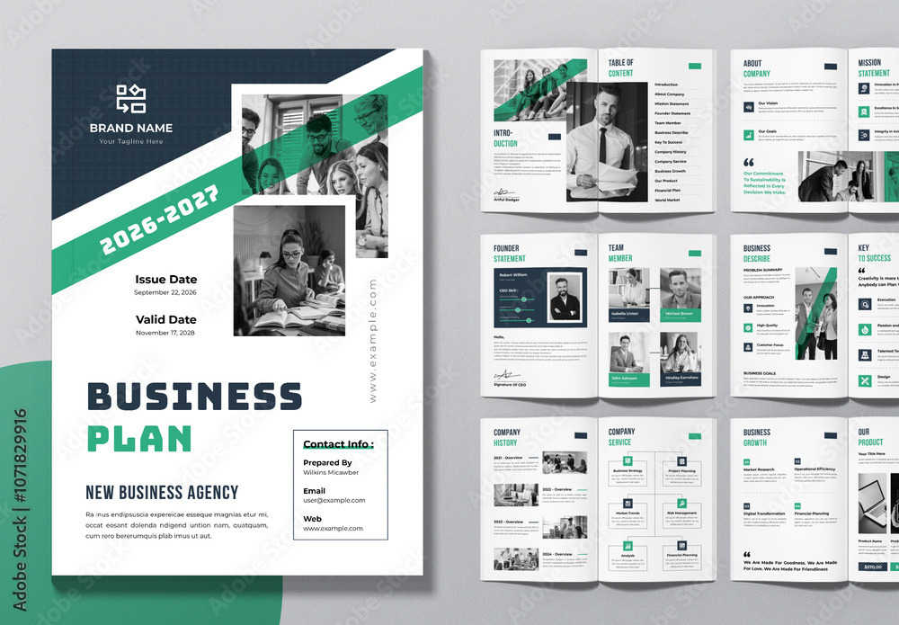 Business Plan Layout Stock Template | Adobe Stock