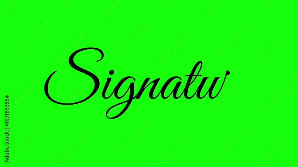 Signature handwriting lettering text, animated signature writing 4k ...