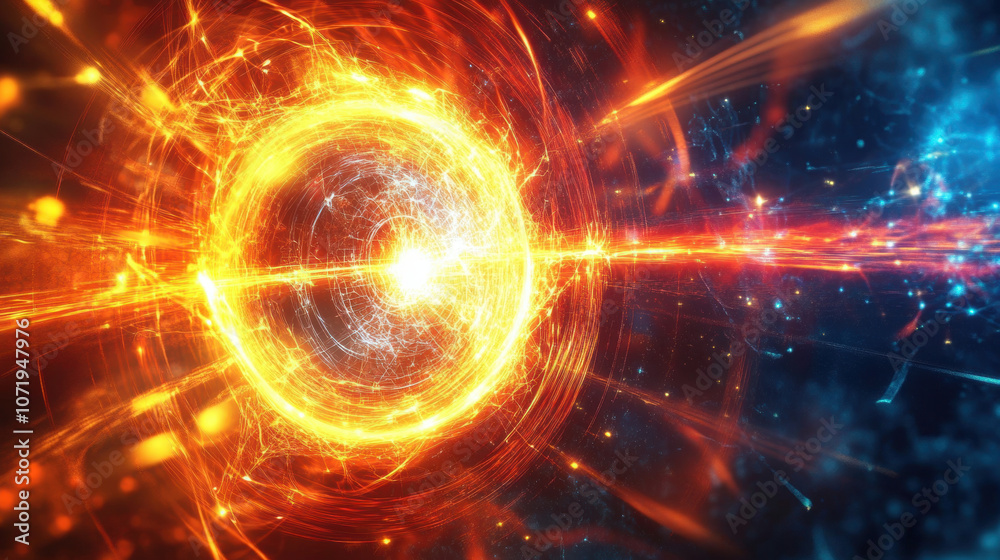 Quantum communication network, entangled particles transmitting data ...