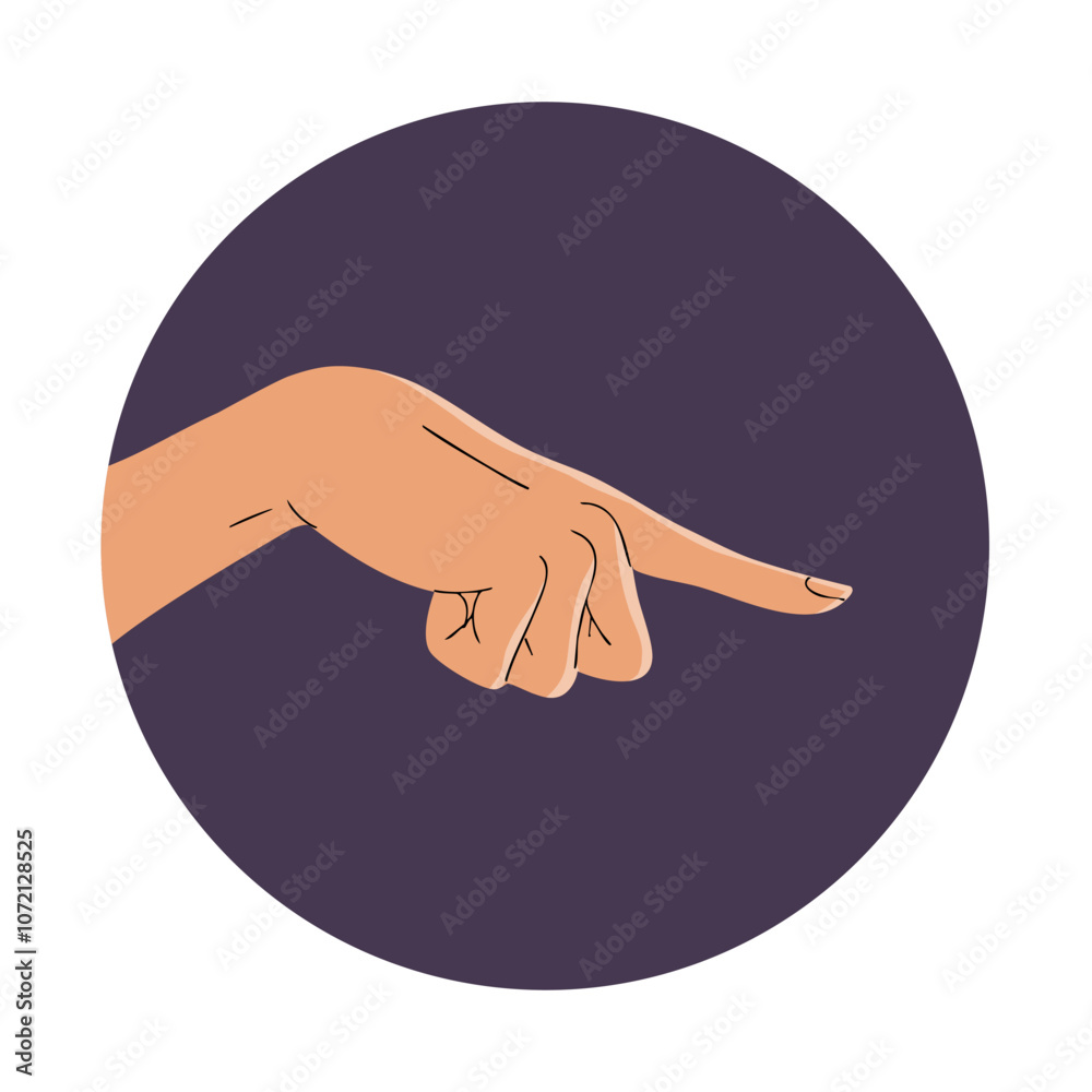 Woman makes a hand gesture. The index finger is a sign of order and ...