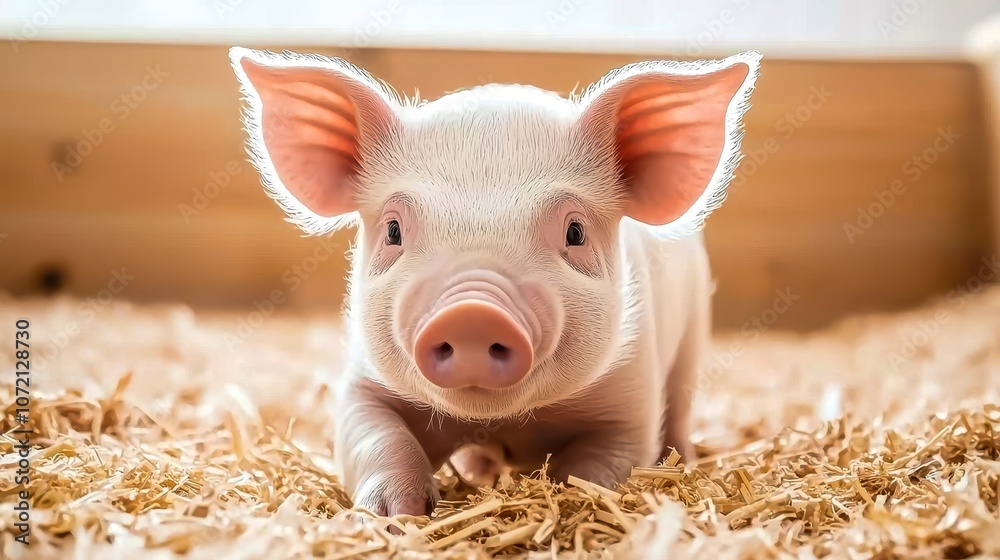 Pig: A healthy pig in a clean barn, highlighting the importance of ...